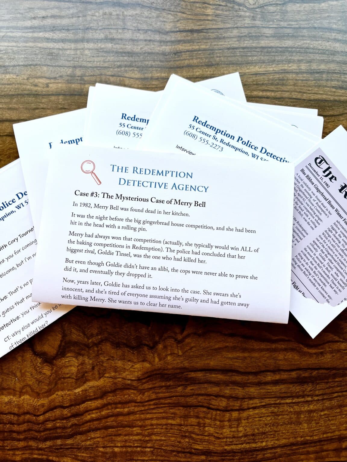 The Redemption Detective Agency Murder Mystery Game Bundle - Michele ...